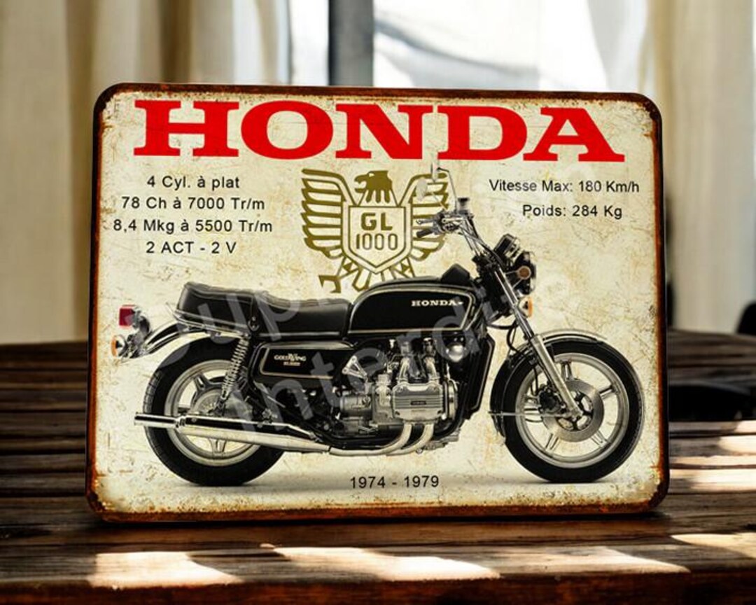 Honda Goldwing 1000 Vintage Metal Sign - Etsy