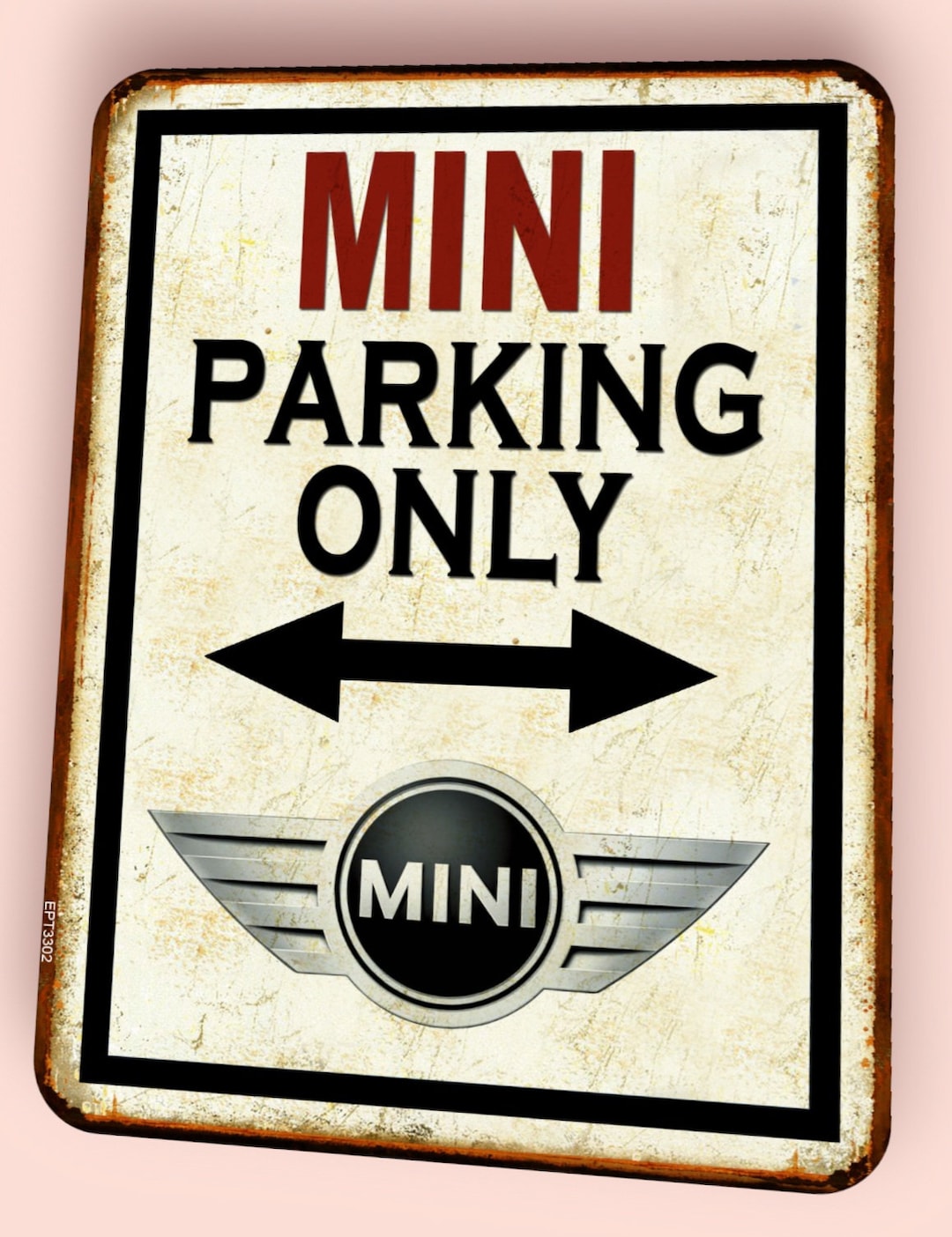 Vintage Metal Plate Mini Parking Only - Etsy