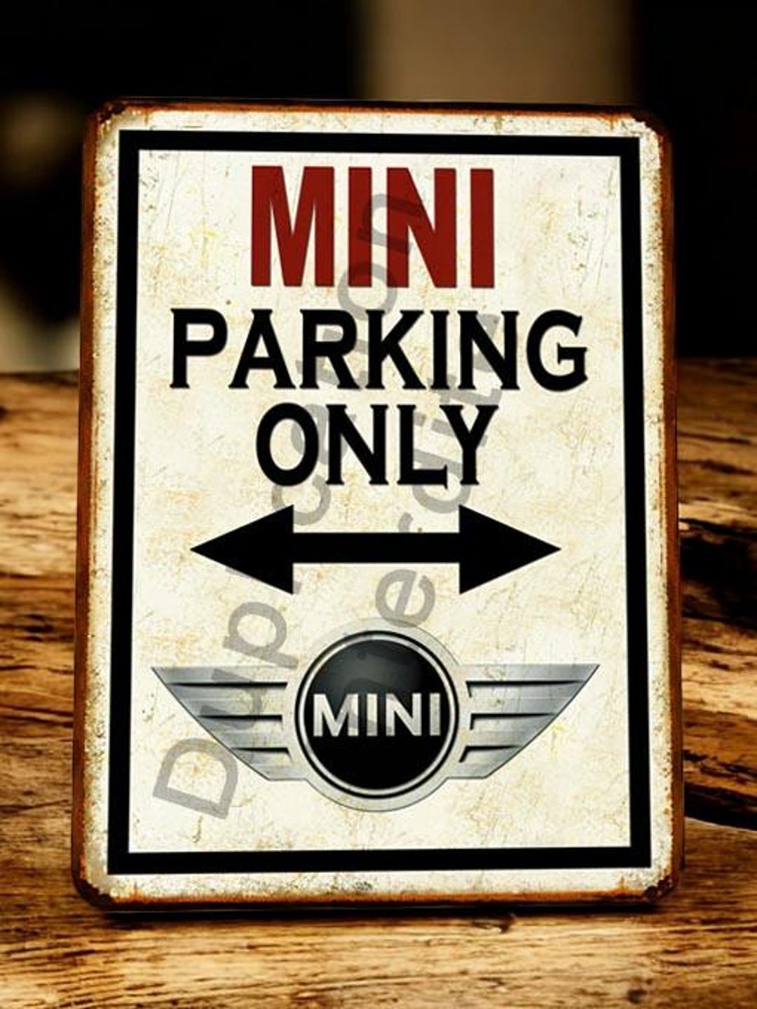 Vintage Mini Parking Only Metal Sign - Etsy