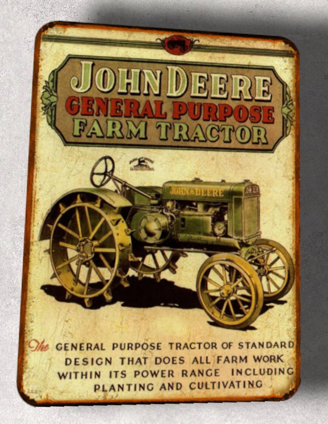 Vintage John Deere Tractor Metal Sign - Etsy