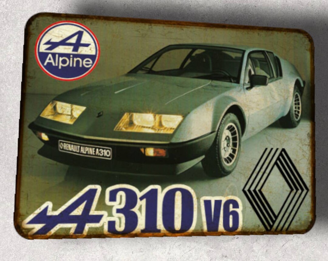 Vintage Metal Plate Renault Alpine A310 V6 - Etsy