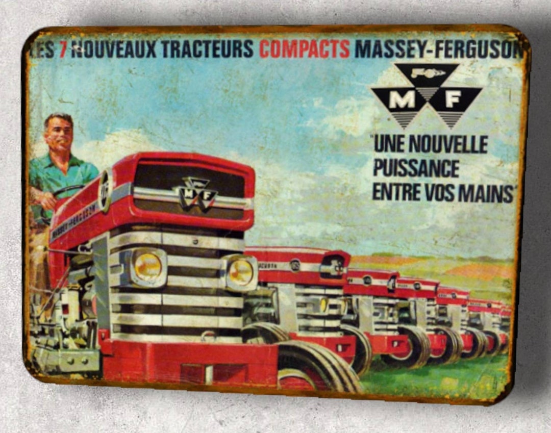 Plaque métal vintage Tracteur Massey Ferguson - Etsy France
