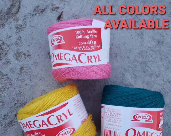 Omegacryl Yarn (ALL COLORS AVAILABLE) - Etsy