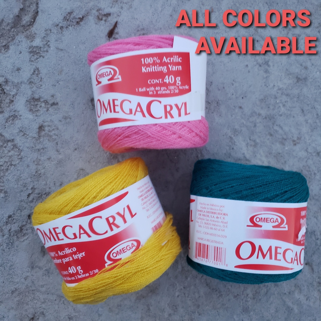 Omegacryl Yarn (ALL COLORS AVAILABLE) - Etsy