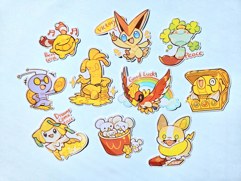 Lady Luck Great Fortune Pokemon Stickers - Etsy
