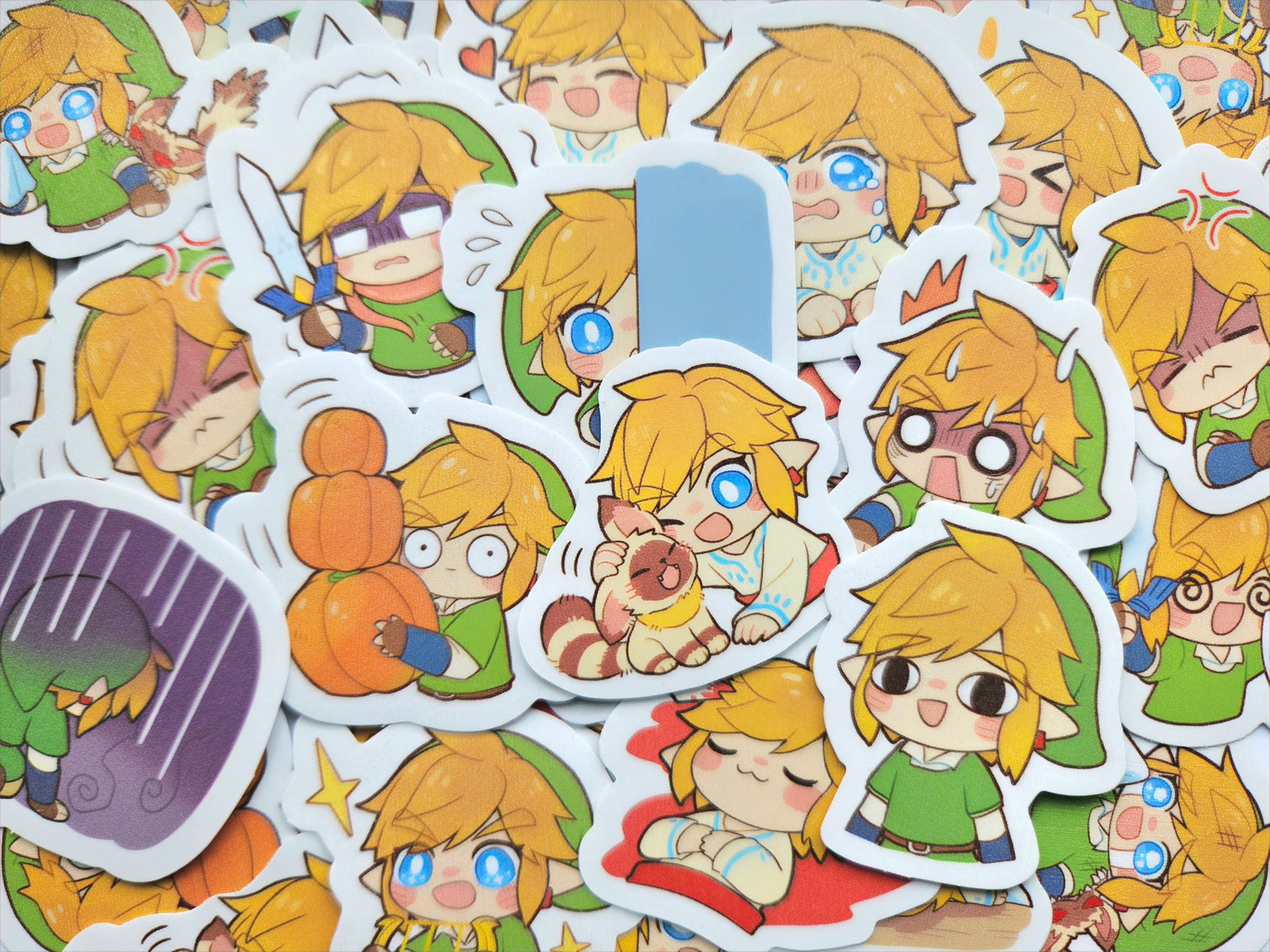 Shimmering Non-waterproof Legend of Zelda Link Sticker Set - Etsy UK