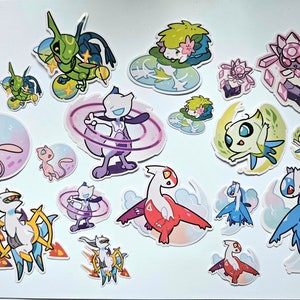Powerful Protector Legendary & Mythical Pokemon Stickers Version 1 - Etsy