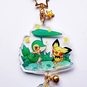 Pokemon Anime Style Double-sided Clear Acrylic Keychain Charm - Etsy