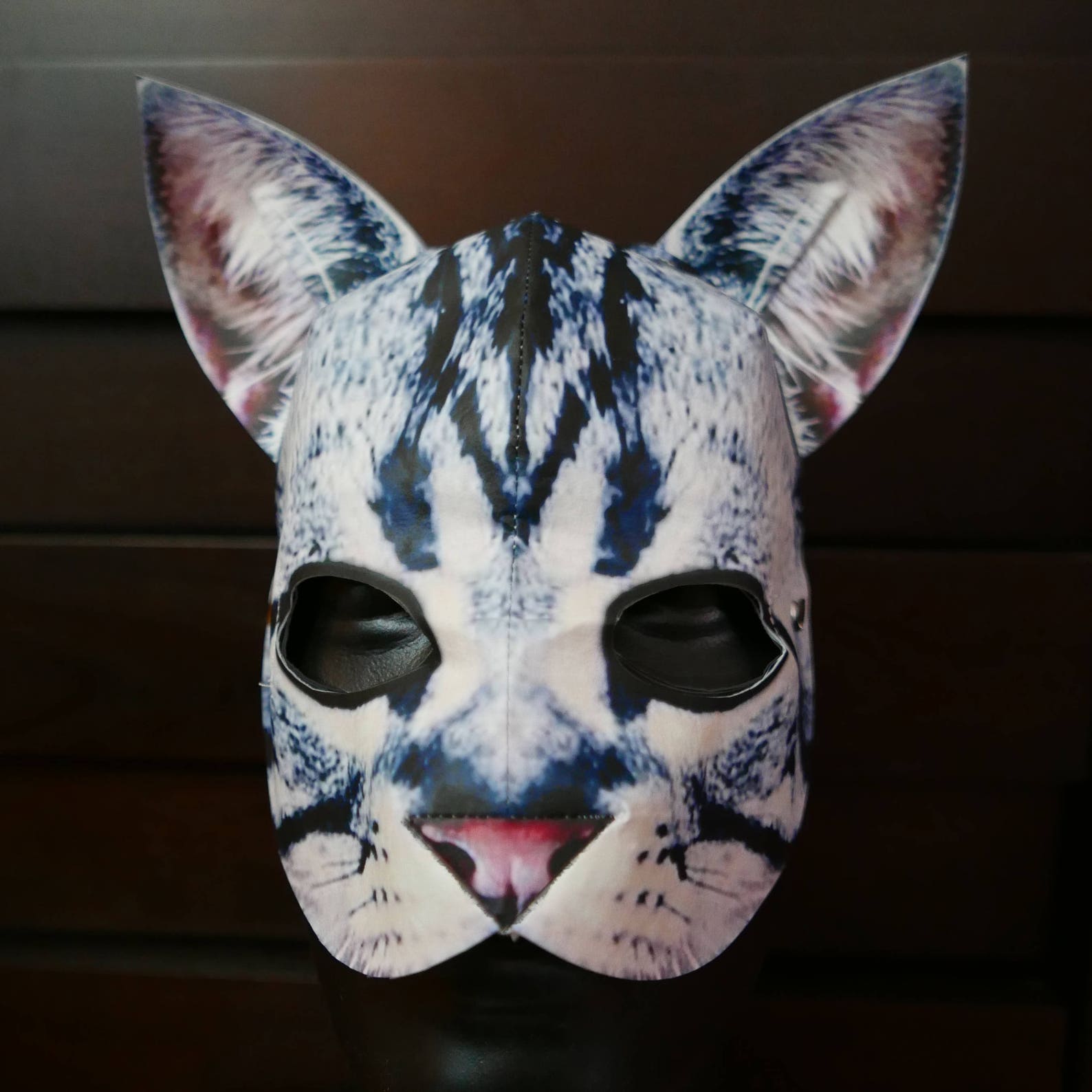 Cat Mask, Tabby Cat Mask, Animal Masks, Halloween Mask, Masquerade Mask ...