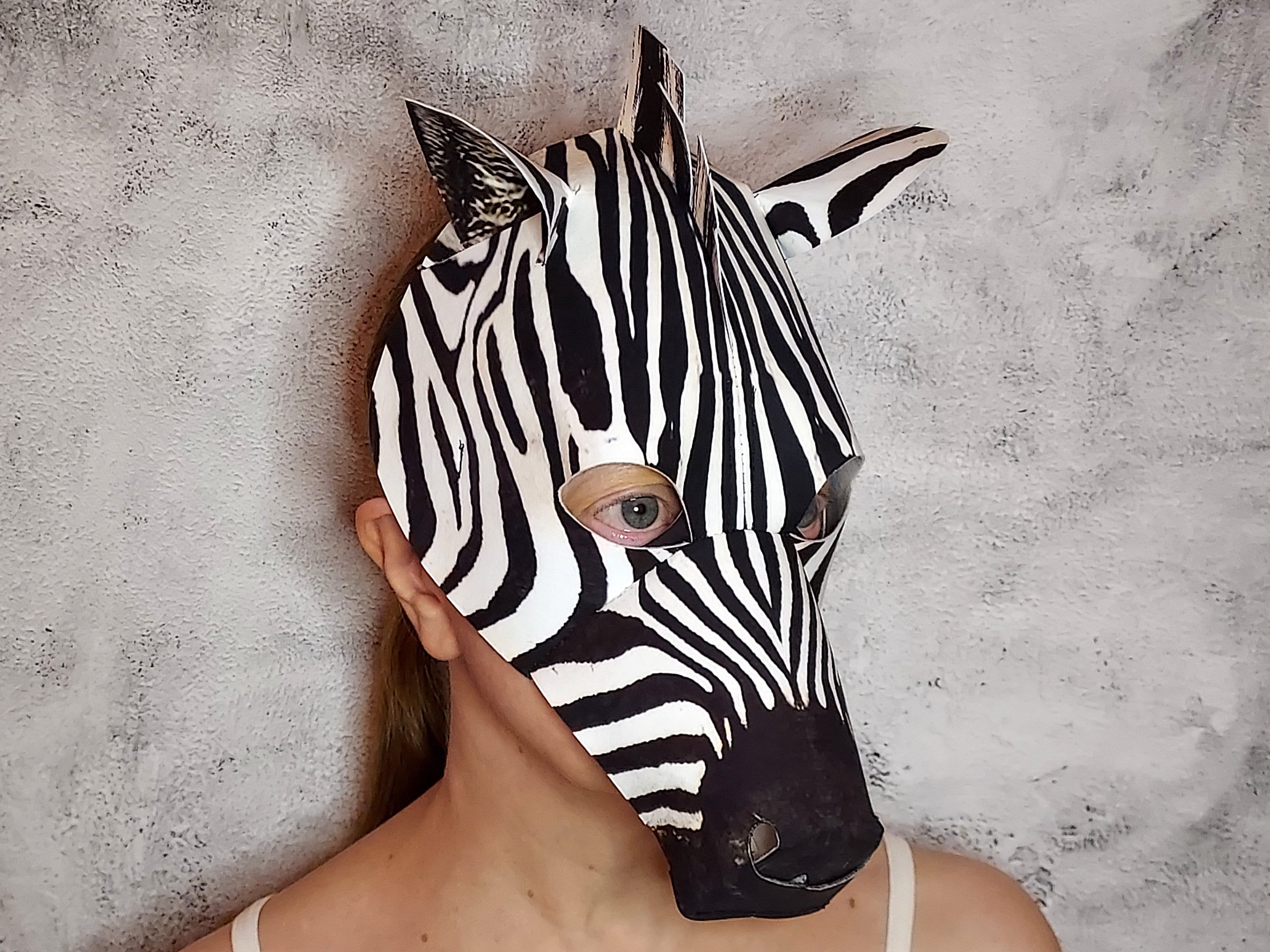 Zebra Mask Halloween Mask Animal Mask Masquerade Mask - Etsy