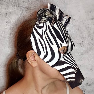 Zebra Mask, Halloween Mask, Animal Mask, Masquerade Mask, Costume Mask ...