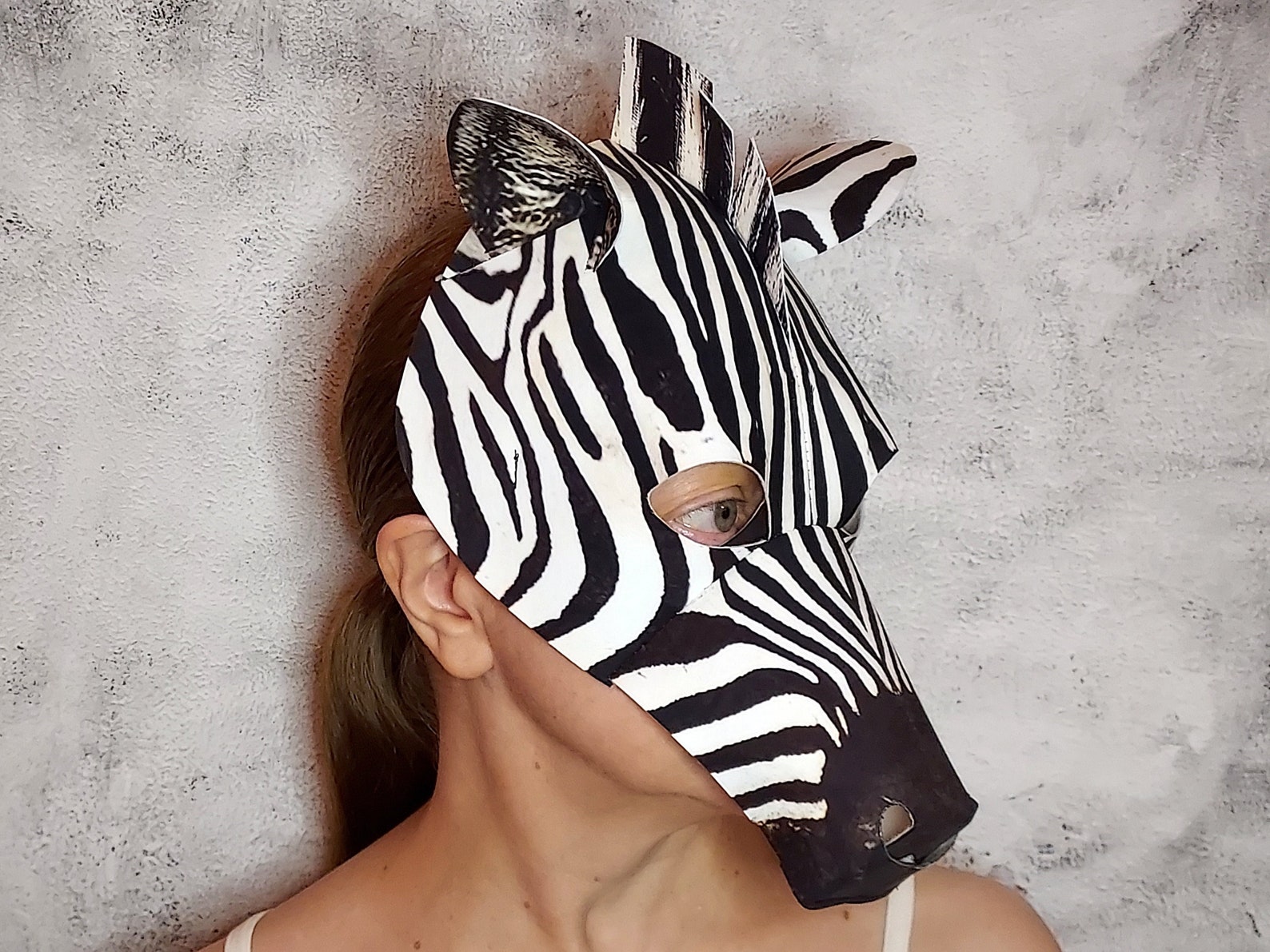 Zebra Mask, Halloween Mask, Animal Mask, Masquerade Mask, Costume Mask ...