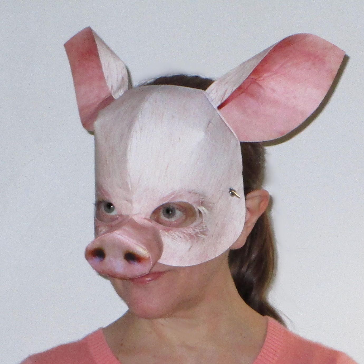 Pig Mask, Halloween Mask, Animal Mask, Masquerade Mask, Costume Mask ...