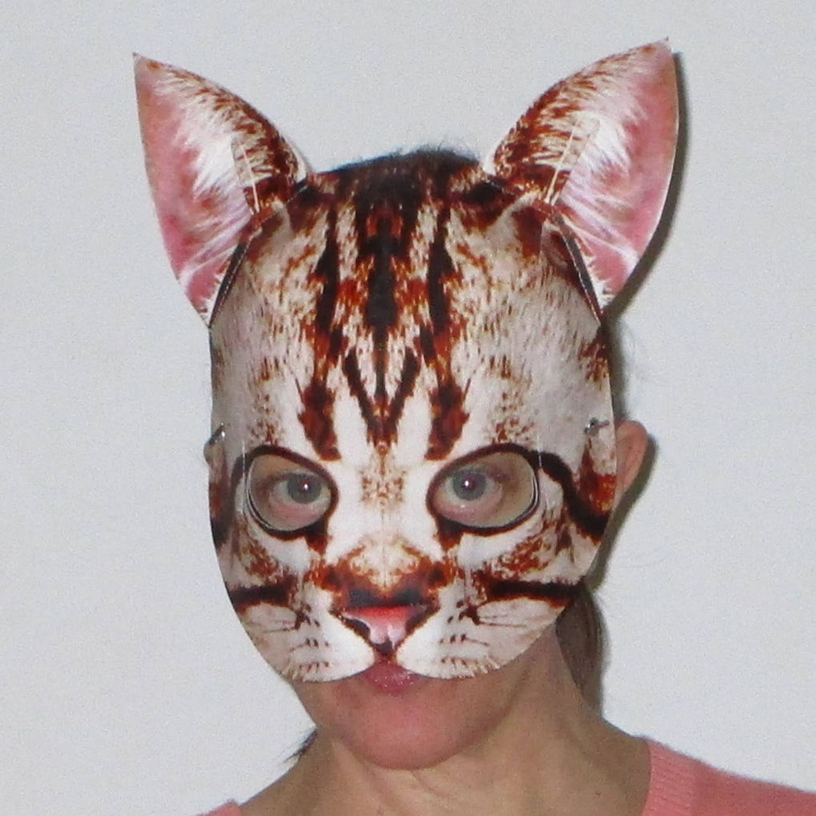 Cat Mask, Tabby Cat Mask, Animal Masks, Halloween Mask, Masquerade Mask ...