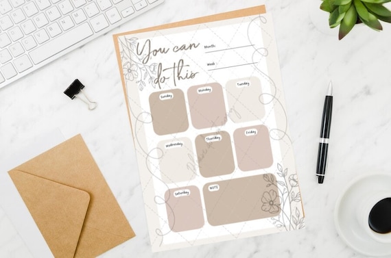 Neutral Minimalist to Do List Printable Digital Download - Etsy