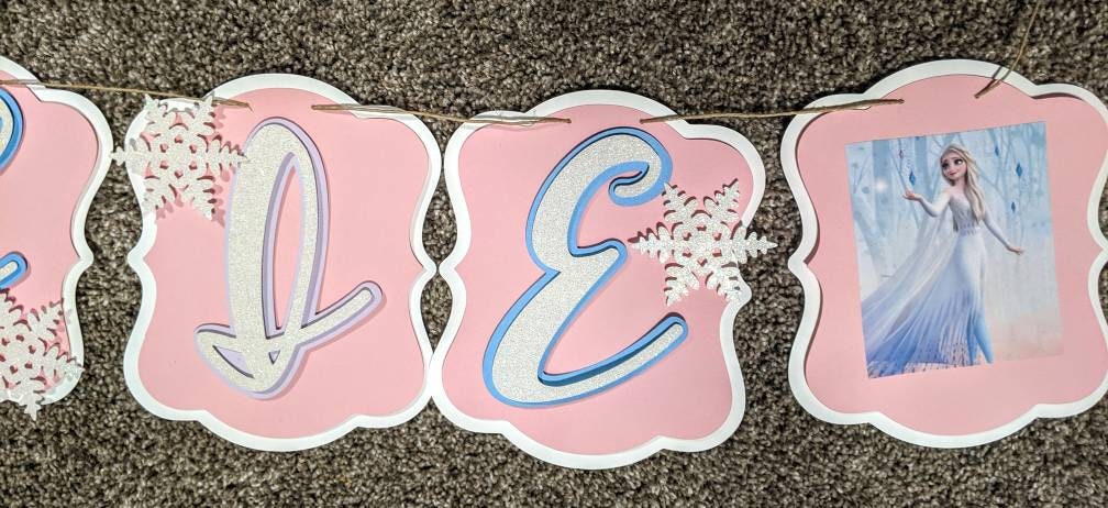 Frozen 2 Name Banner Elsa Name Banner Elsa in Her 5th | Etsy