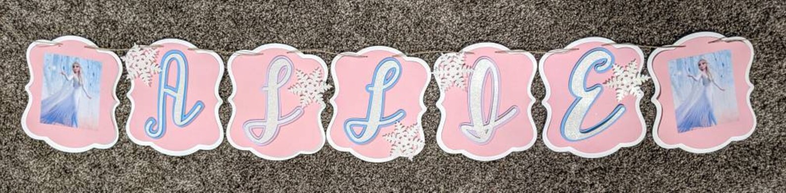 Frozen 2 Name Banner Elsa Name Banner Elsa in Her 5th | Etsy