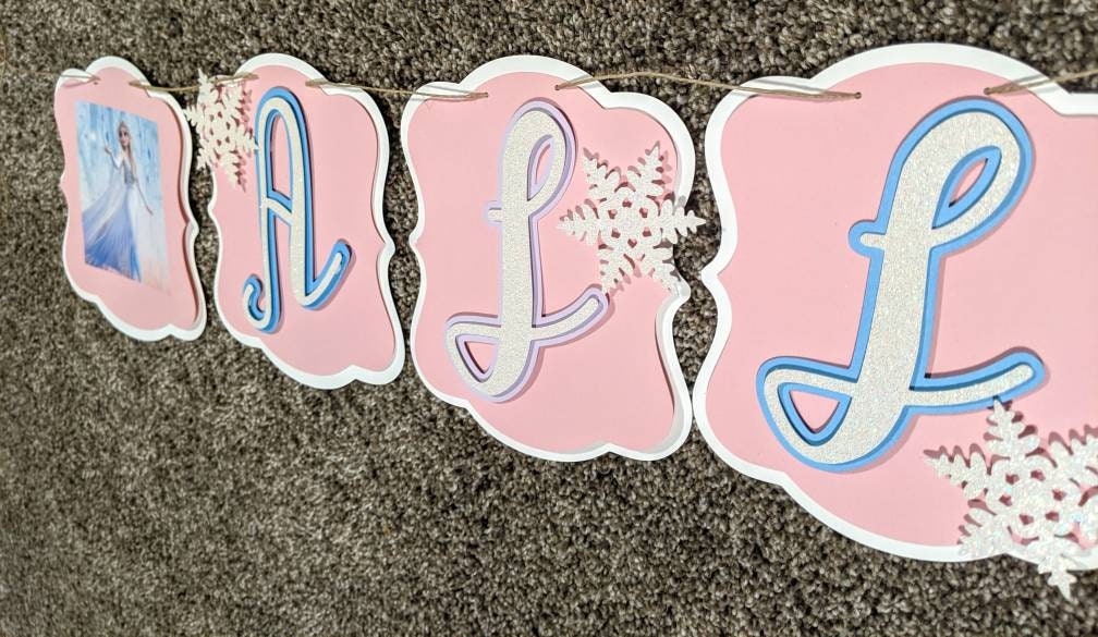 Frozen 2 Name Banner Elsa Name Banner Elsa in Her 5th | Etsy