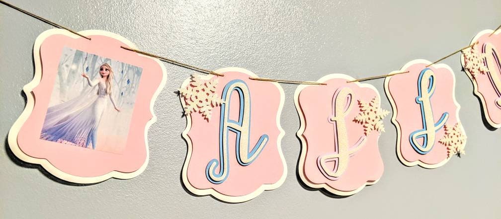 Frozen 2 Name Banner Elsa Name Banner Elsa in Her 5th | Etsy