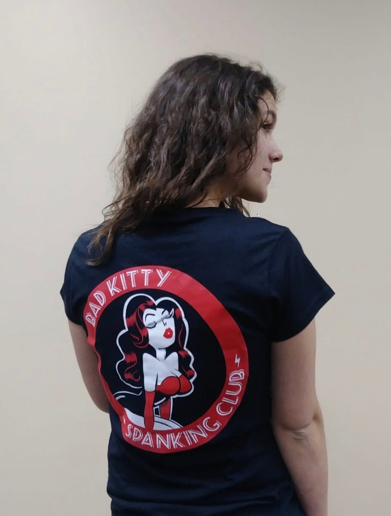 Bad Kitty Spanking Club Tshirt Etsy