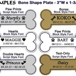 Pet Name Plate, Engrave Name Plate for Pet, Dog Engraved Plate, Cat ...