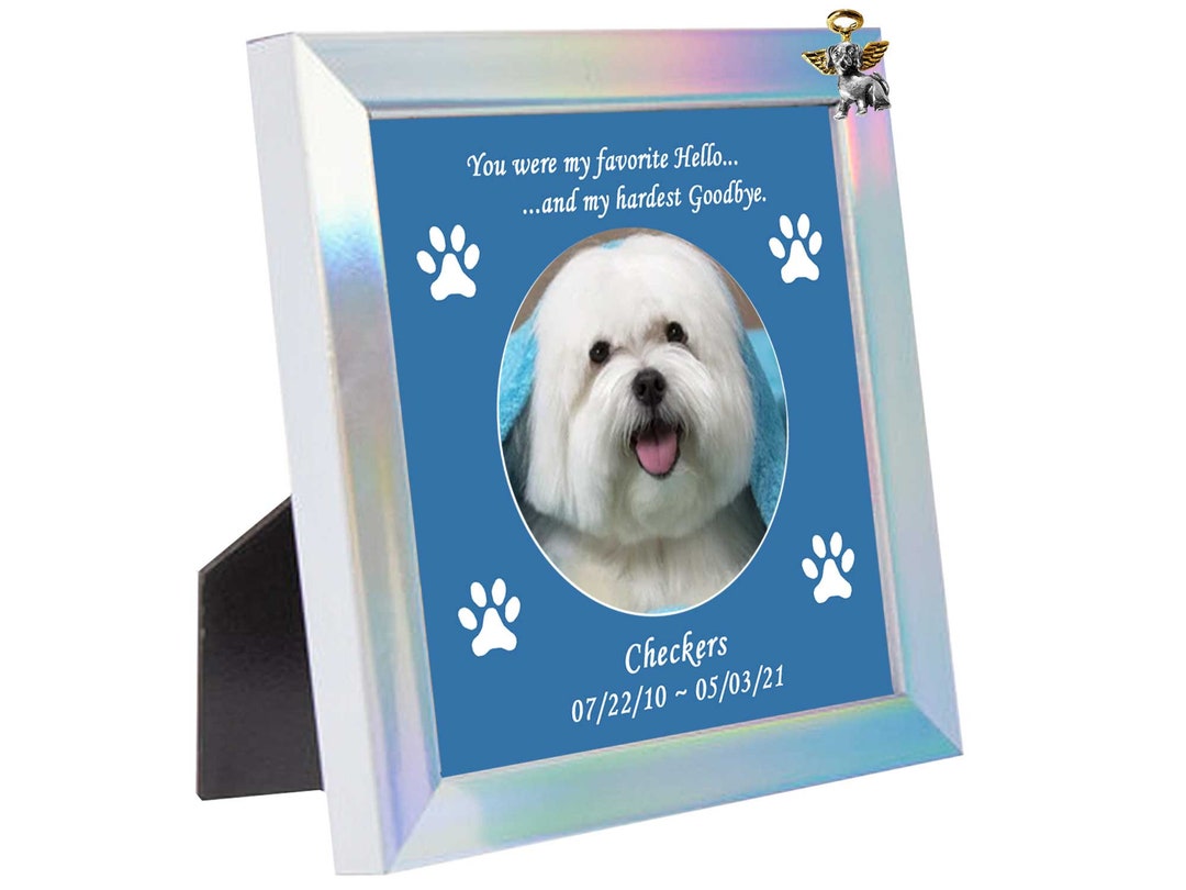 Rainbow Bridge Engraved Photo Frame, Pet Memorial, Dog Engraved Frame ...