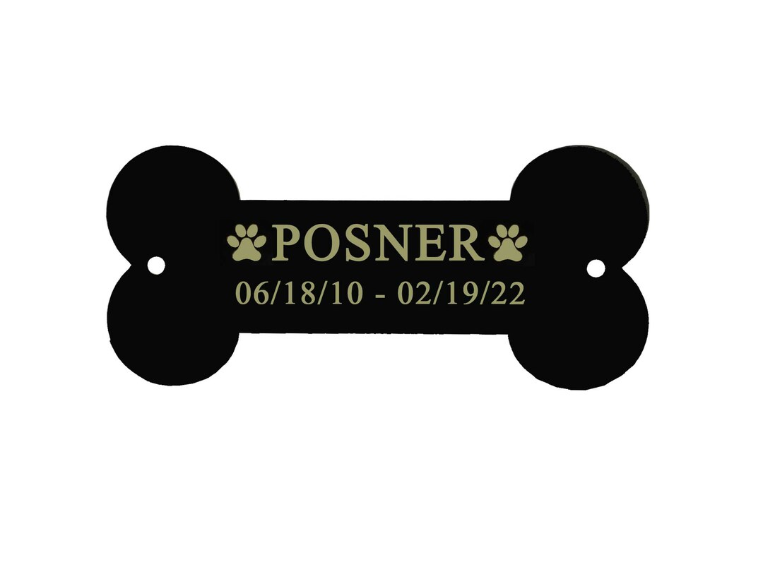 Large Engraved Dog Bone Pet Memorial Plate - Great for Fund Raisers Dog ...