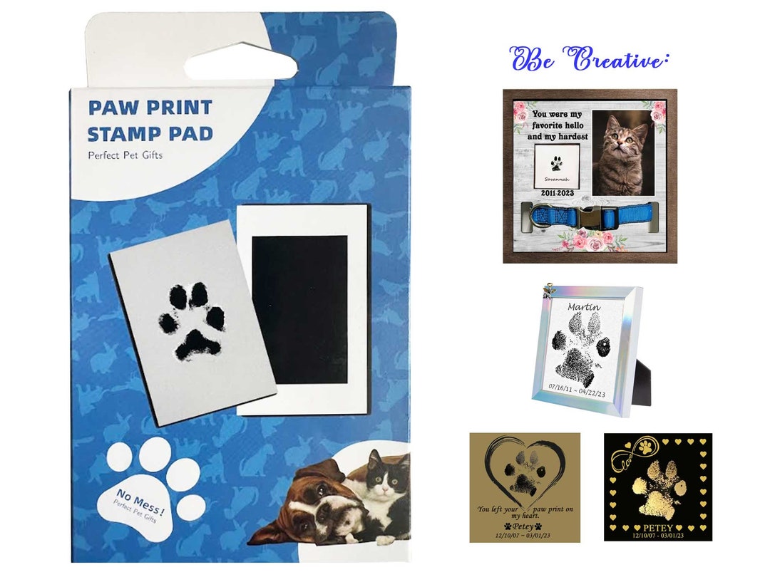 Inkless Paw Print Kit, Paw Print Ink Pad, Petpaw Print Kit, No Mess Ink ...