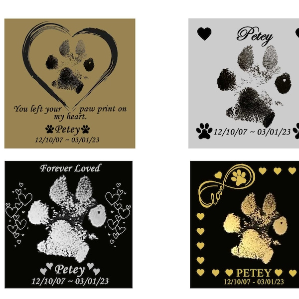 Paw Print Name Plate - Etsy