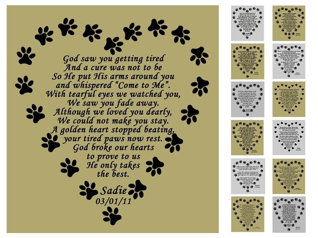 Engraved Pet Plate, Engraved Pet Poem Plate, Pet Loss Engraved Plate ...