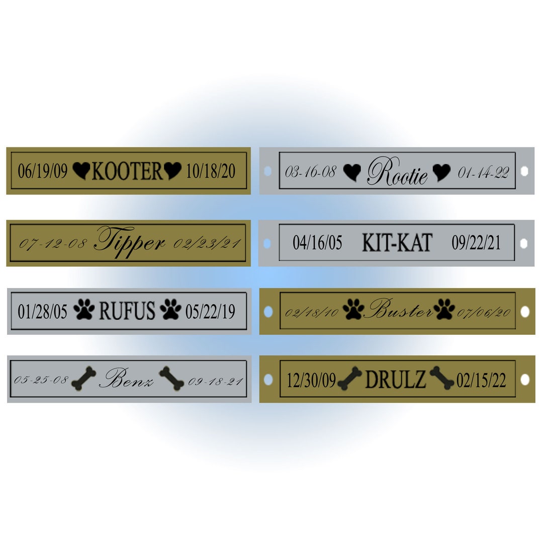 Name Plate for Pet Urn, Pet Engrave Plate, Engrave Memorial Plate for ...