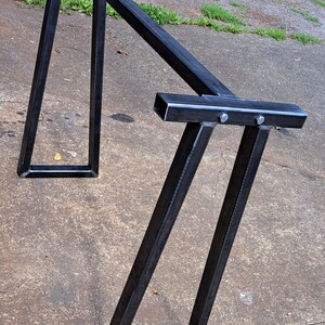 Metal Table Frame Base 'trapezium' Design Retro Industrial Steel Desk ...