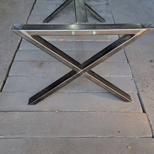 Metal Table Base Frame 'X' Design Retro Industrial - Etsy UK