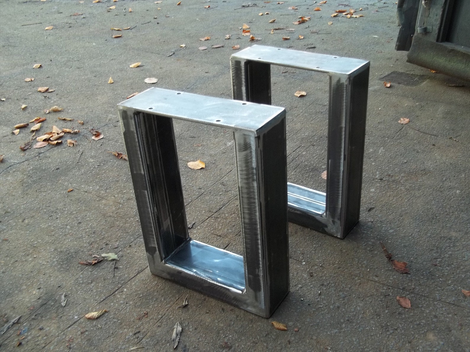 2 Box Section Retro Industrial Steel Metal Dining Table Coffee - Etsy