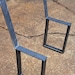 Pair of Metal Bench Legs With Back Support Industrial Look Heavy Duty ...