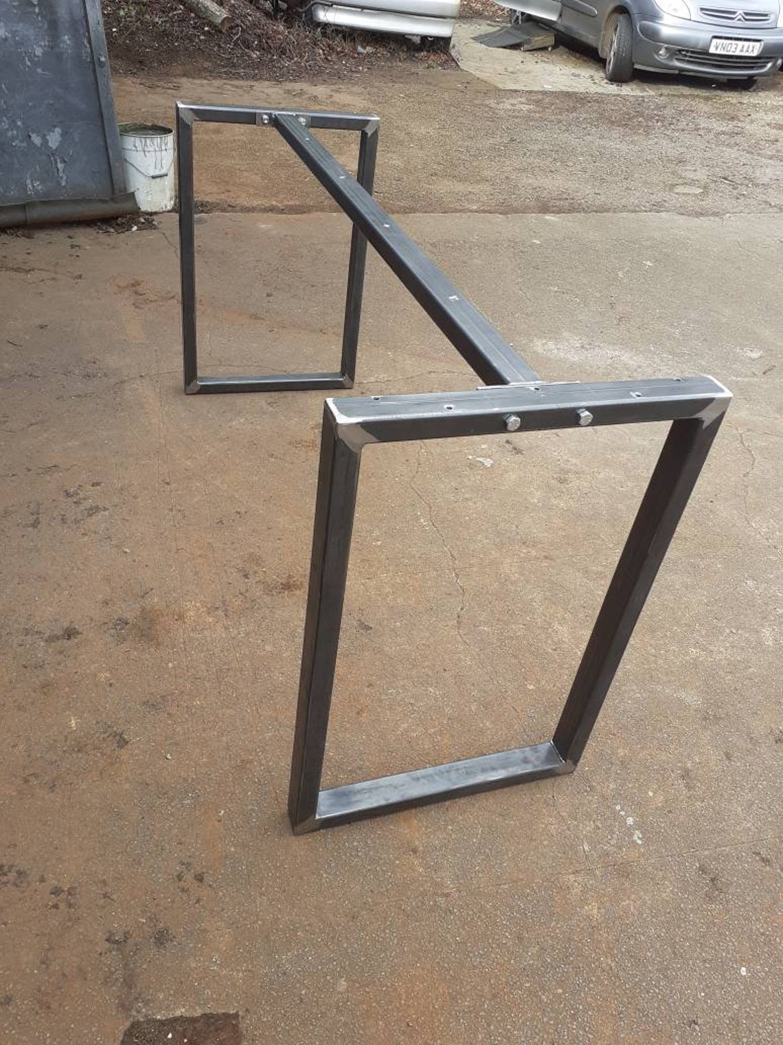 Metal Table Frame Retro Industrial Steel Desk Bar Breakfast | Etsy UK