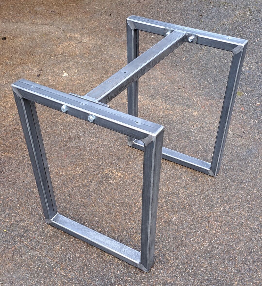 Metal Table Frame Retro Industrial Steel Desk Bar Breakfast Island ...