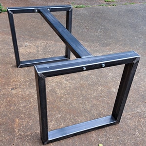 Metal Table Frame Retro Industrial Steel Desk Bar Breakfast Island ...