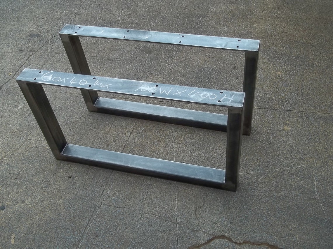 2 Box Section Retro Industrial Steel Metal Dining Table Coffee - Etsy