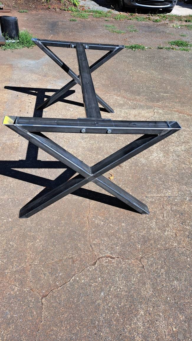 Metal Table Base Frame 'X' Design Retro Industrial - Etsy UK