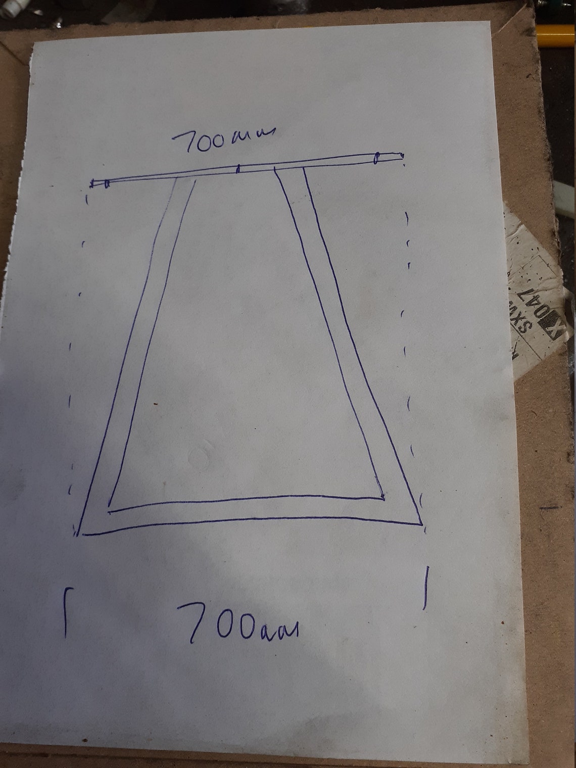 Single One Trapezium Box Section Leg Retro Industrial Steel | Etsy UK