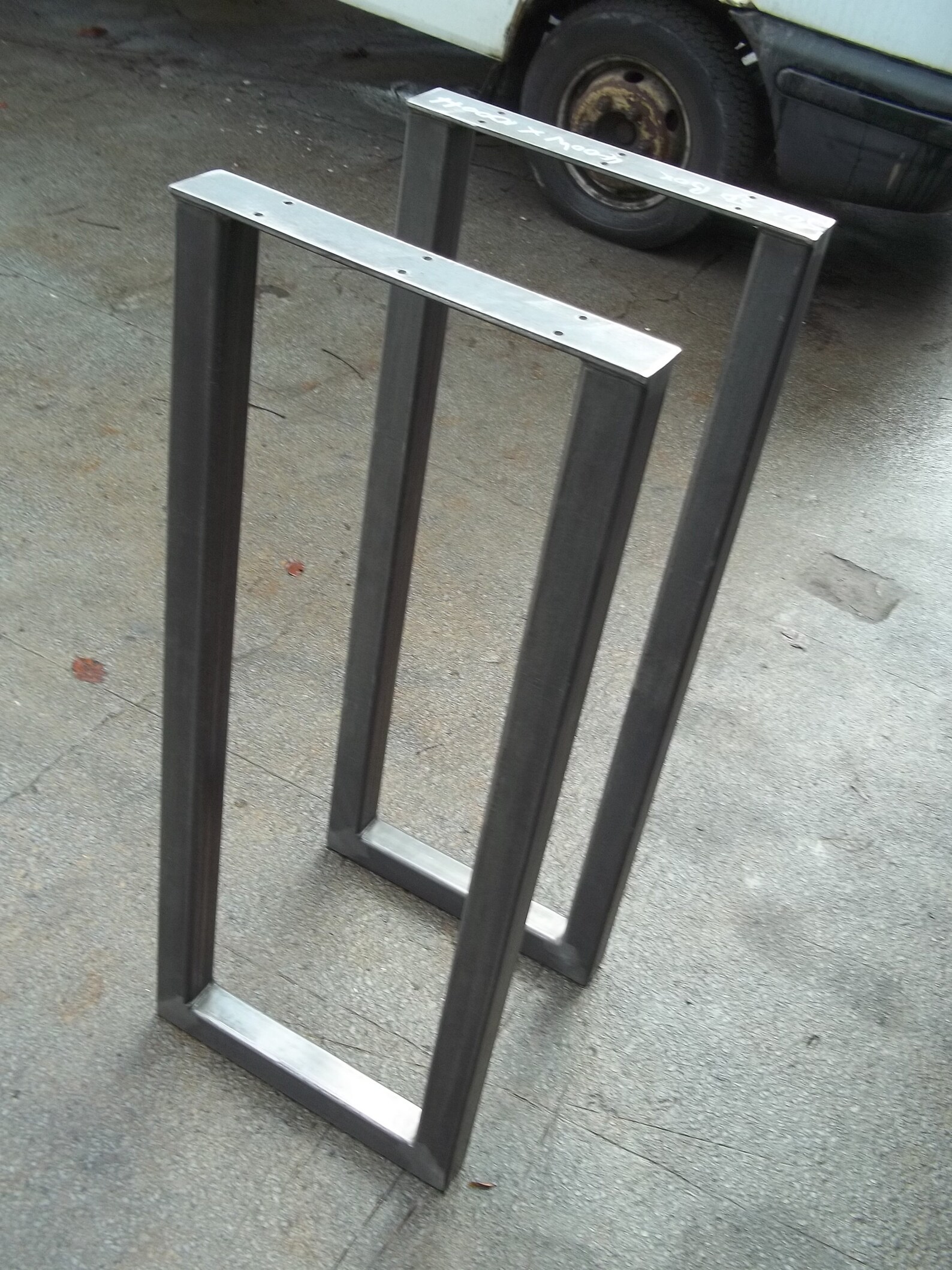 2 Box Section Retro Industrial Steel Metal Dining Table Coffee - Etsy