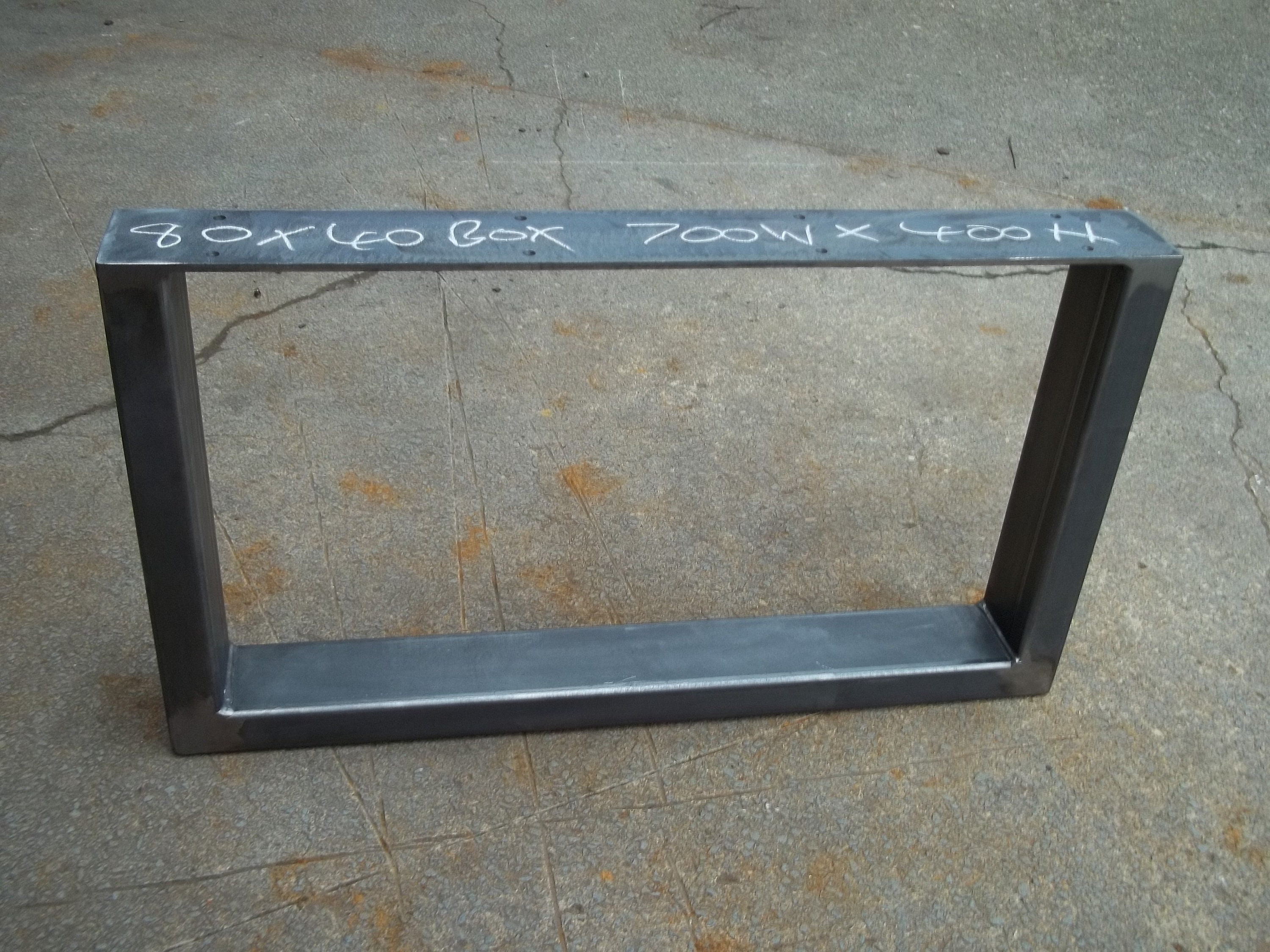 Single One Box Section Leg Retro Industrial Steel Metal Dining - Etsy UK