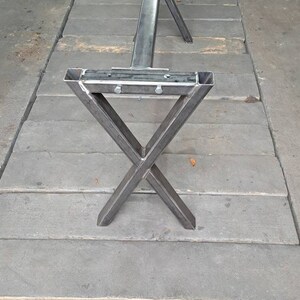 Metal Table Base Frame 'X' Design Retro Industrial - Etsy UK