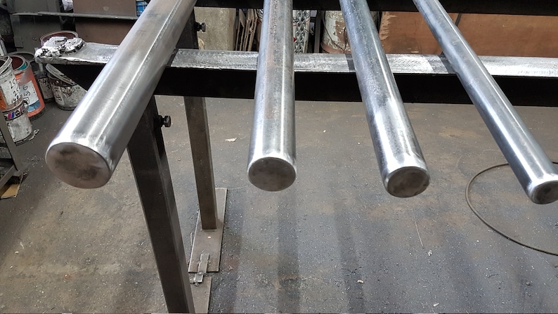 Set of 4 Round Tube Steel Metal Straight Legs Table Coffee Bench Desk ...