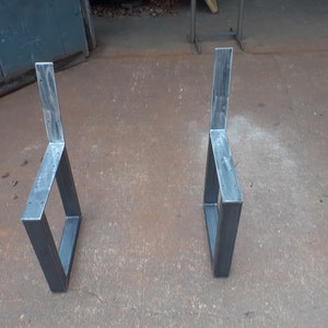 Pair of Metal Bench Legs With Back Support Industrial Look Heavy Duty ...