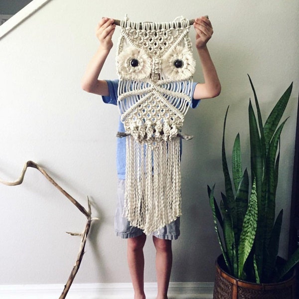 Owl Macrame Wall Hanging - Etsy