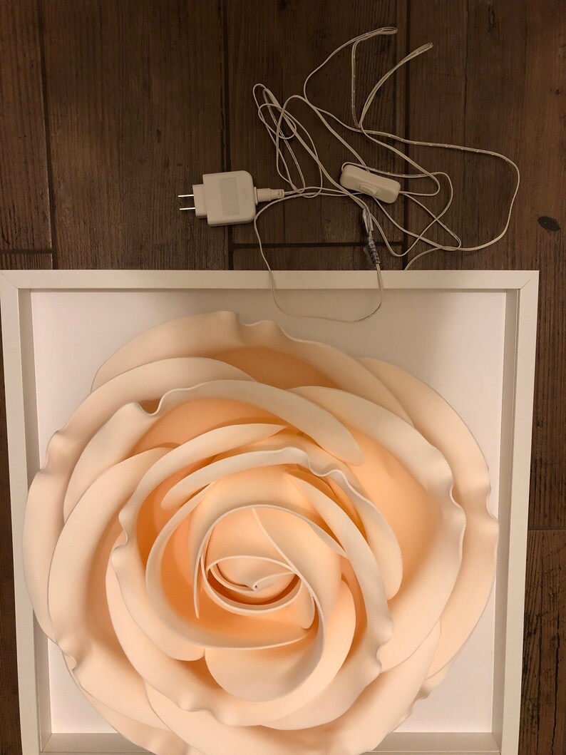 LED Rose / Home Interior Picture / Big Wall Rose/ LED Wall Art | Etsy