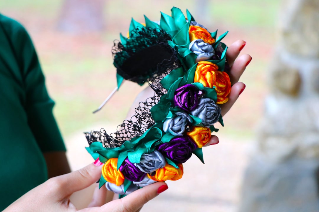 Autumn Bridal Flower Headband, Fall Flower Crown, Wedding Floral Wreath ...