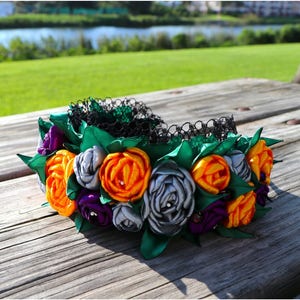 Autumn Bridal Flower Headband, Fall Flower Crown, Wedding Floral Wreath ...